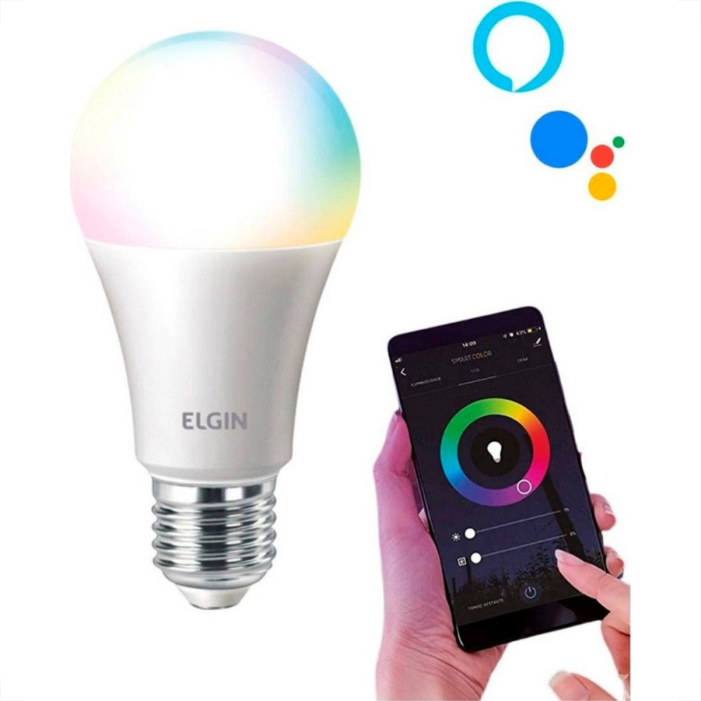 Catalogo : Lampada Led Bulbo Elgin Wifi Smart Color A60